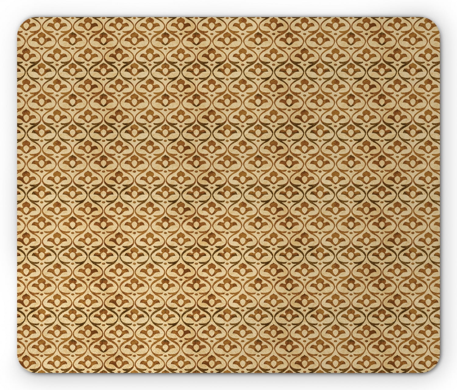 Retro Mouse Pad, Worn out Look Abstract Pattern with Ornamental Wavy ...