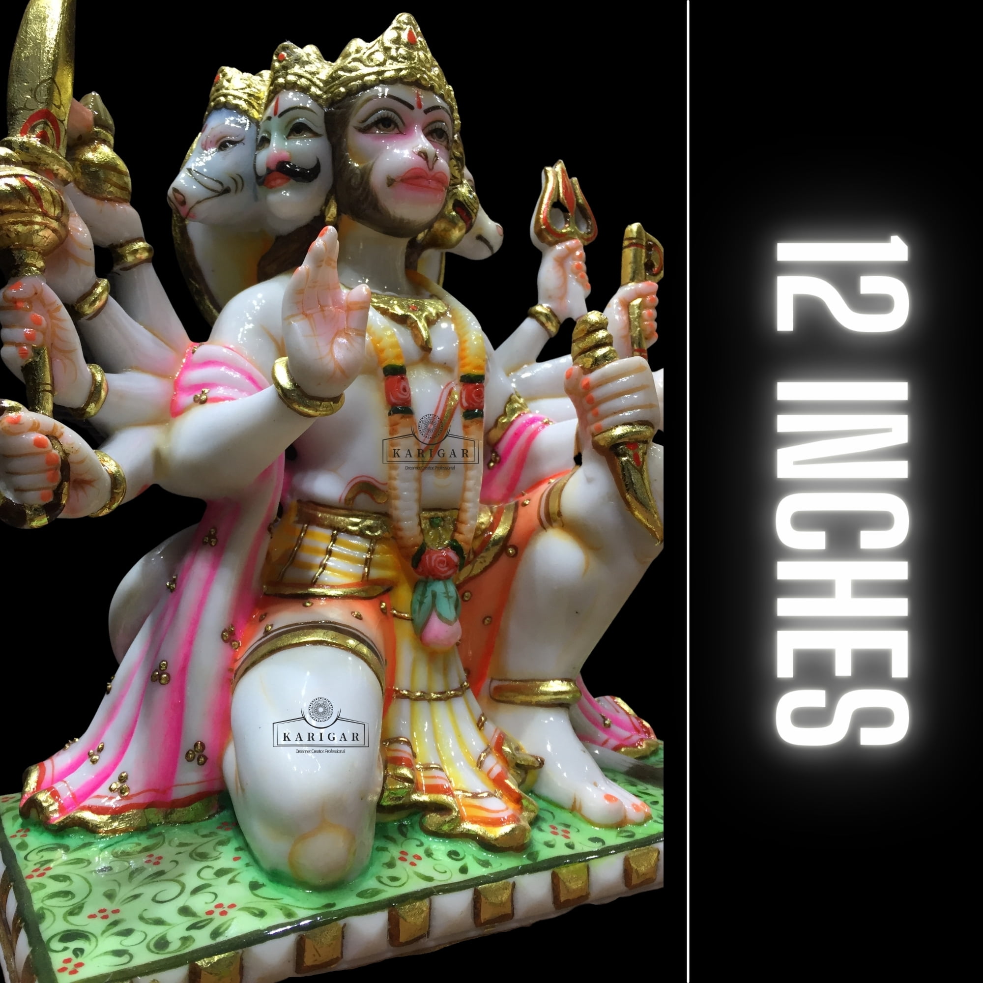 Hanuman Statue Murti 12 inches Large Gold Leaf Philippines | Ubuy