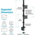 AVLT Dual 49 Inch Stacking Monitor Pole Mount - Stack 44 lbs Super ...