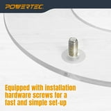 POWERTEC Dia 2-1/2" Router Base Plate, Clear Acrylic w/Multiple ...