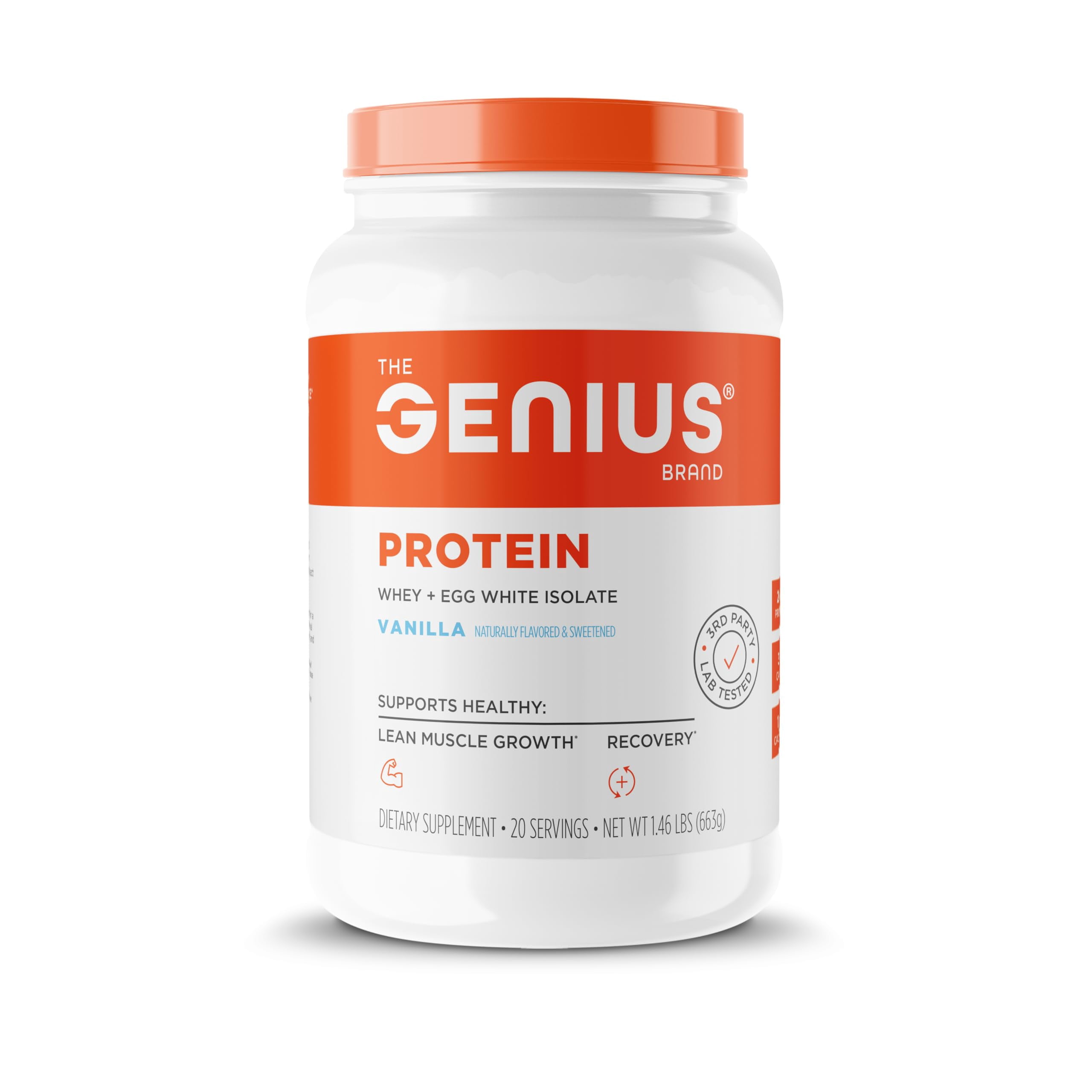 Protein Powder Genius Vanilla Dual Protein Blend, 1,1 libras | Bodega ...