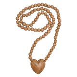 3R Studios Hand Carved Wood Beads with Heart - Walmart.com