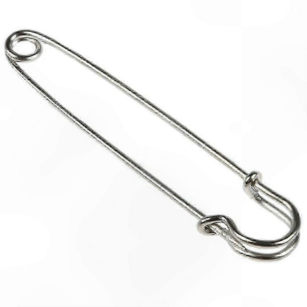 10 Pack 4" Heavy-Duty Metal Safety Pins for Thick Fabrics & Materials ...