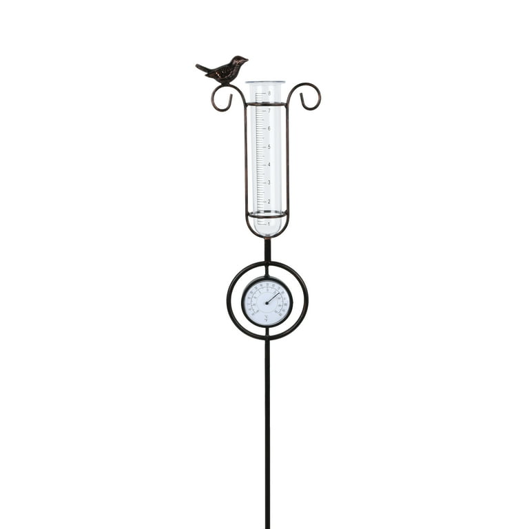Rain Gauge Garden Decor Lady Girl Stake With Udometer Outdoor ...