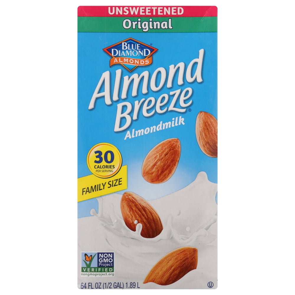 Almond Breeze Almond Milk Unsweetened Original, 64 Fl Oz - Walmart.com - Walmart.com