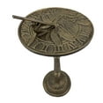 Zeckos Cast Iron Bronze Dragonfly Sundial Home Garden Decorative ...