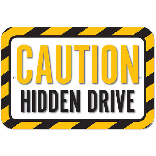 Caution Hidden Drive Sign - Walmart.com