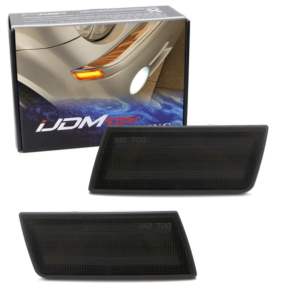 Smoked Lens Amber Full LED Bumper Side Marker Light Kit For 2013-2017 ...