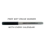 "18"" x 24"" Erasable Undated Monthly Planner, Laminated Wall Calendar ...