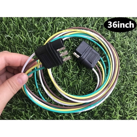 807 4 Wire Flat Connector 36inch for LED Brake Tailgate Light Bars, 4 ...
