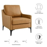 Corland Leather Tan Accent Armchair For Living Room - Walmart.com