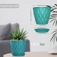 5 Inch Planter Pots, 6 Pack Indoor Flower Pots with Drainage Holes and ...