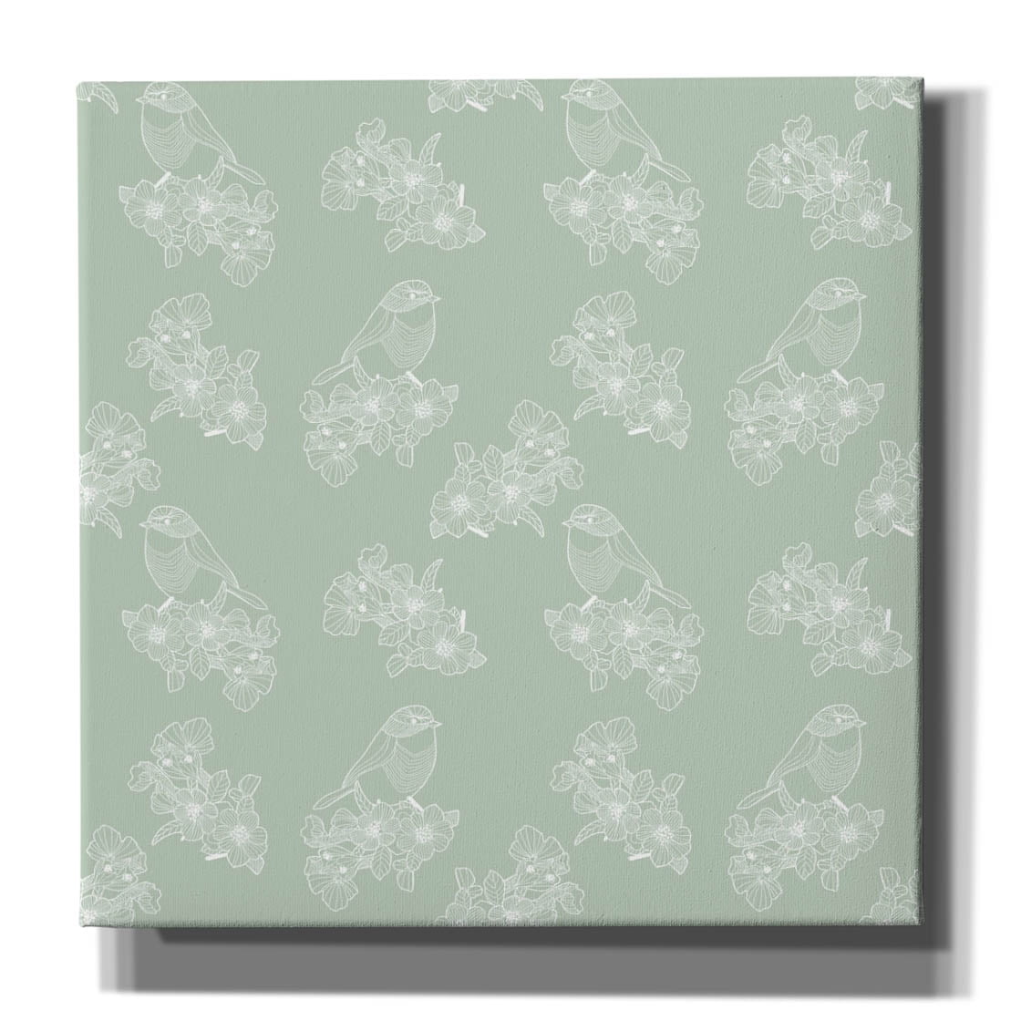 Epic Graffiti 'Pure Robin Bird Floral Pattern Green Background' by ...