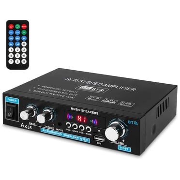 Pyle Wireless Bluetooth Power Amplifier System 200W Dual Channel Sound ...