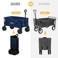 PORTAL Folding Utility Collapsible Wagon Cart with 8-inches Wheel ...