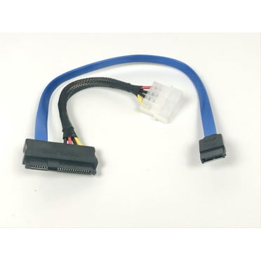 SAS 29 Pin to 7 Pin SATA Cable with 15 Pin SATA Power Cable 6 Inches ...