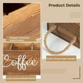 Coffee Bar Organizer, Wood Coffee Station with 3 Removable Dividers ...
