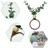 6PCS Eucalyptus Napkin Rings Farmhouse Napkin Rings Home Decor Faux ...