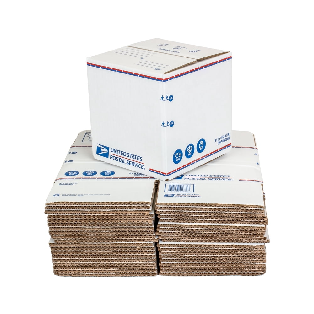 USPS Brand Recycled Shipping Boxes Adjustable Height 8L X 8W X 8H USPS Brand Recycled Shipping Boxes Adjustable Height 8L X 8W X 8H