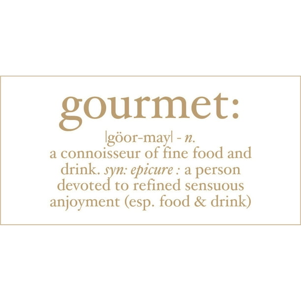 Gourmet Definition Vinyl Decal - Small - Latte - Walmart.com