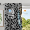 Black and Gray Leopard Print Pattern Blackout Curtains,Triple Weaved ...