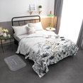 Black Watercolor Floral Quilted Comforters Cooling Blanket Queen Size ...