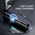 Rechargeable Flashlights 10000 High Lumens Single One Mode Super Bright ...