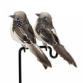 Artificial Bird Feathered Sparrow Forest-themed Decor Realistic 2pcs ...