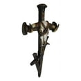 Rustic Western Barbed Wires Cow Skull With 3 Spike Nails Crosses Wall ...