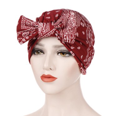 Ausyst Cowgirl Hat Classic Women India Muslim Elastic Turban Print ...
