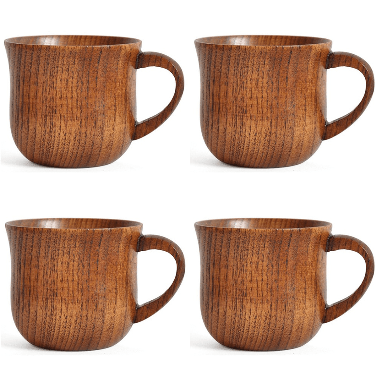 Click here for Unbranded 4 Pack Wooden Drinkware Water Cup 200ml... prices