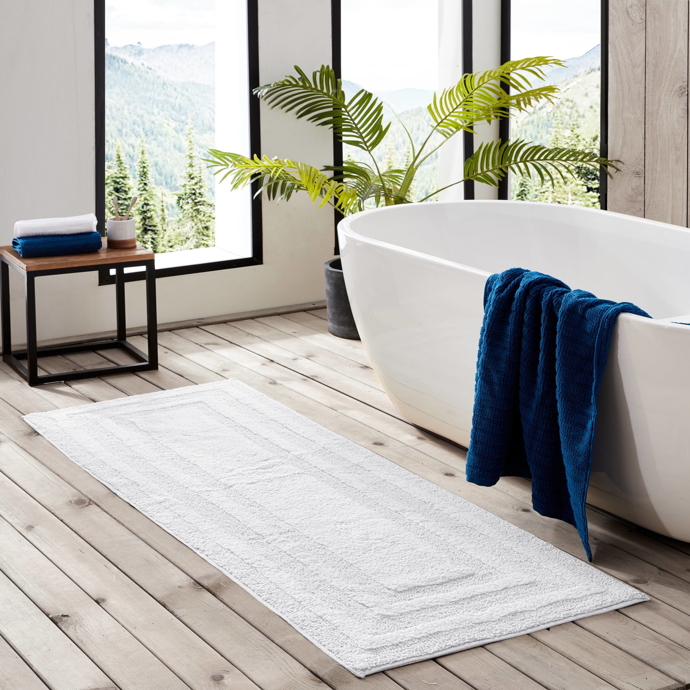 Eddie Bauer Logan Cotton Tufted White Bath Runner Rug - Walmart.com