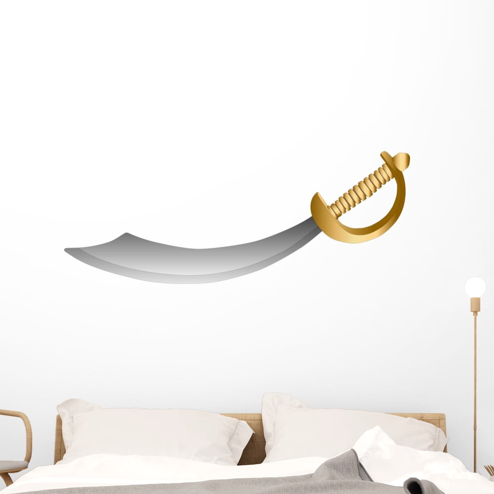 Vector Cutlass Sword Wall Mural by Wallmonkeys Peel and Stick Graphic ...