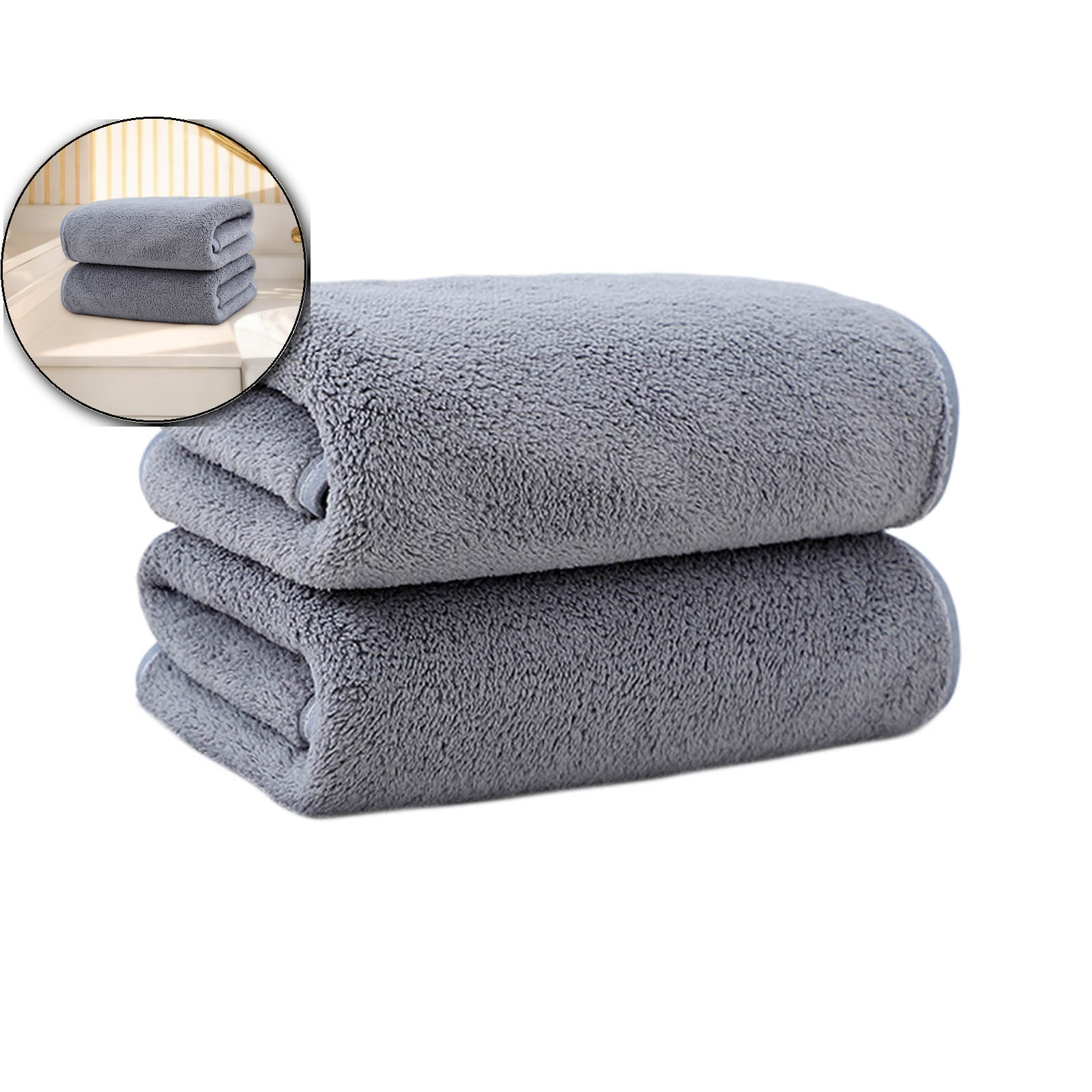 Click here for Dvruxg 2 Pcs Microfiber Bath Towels - Ultra-Soft... prices