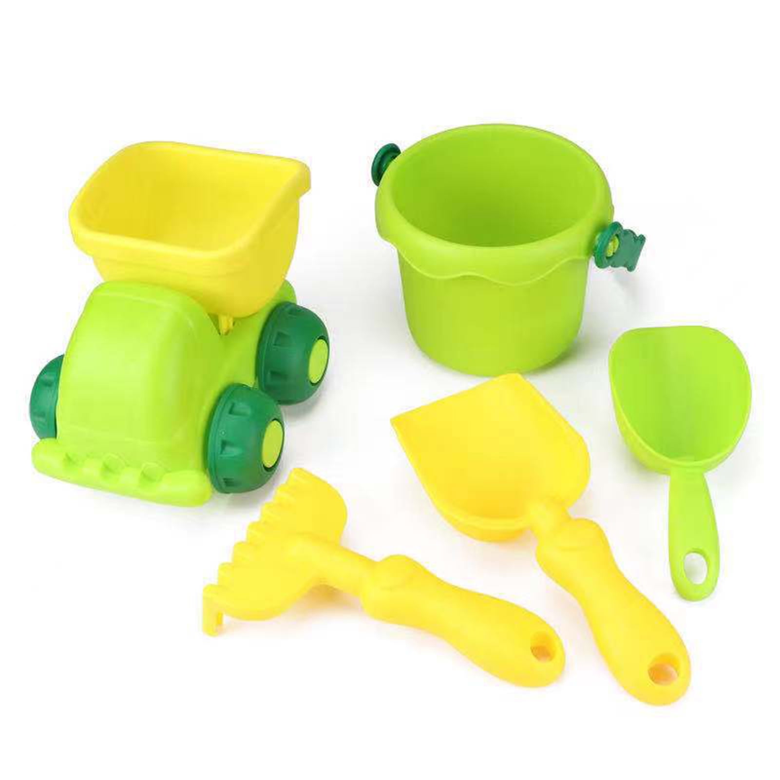 LIWEN 5-Piece Set of Sand Digging Tools with Small Car Rake - Hand-eye ...