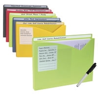 C-Line Write-On Expanding Poly File Folders, 1" Exp., Letter, Assorted ...
