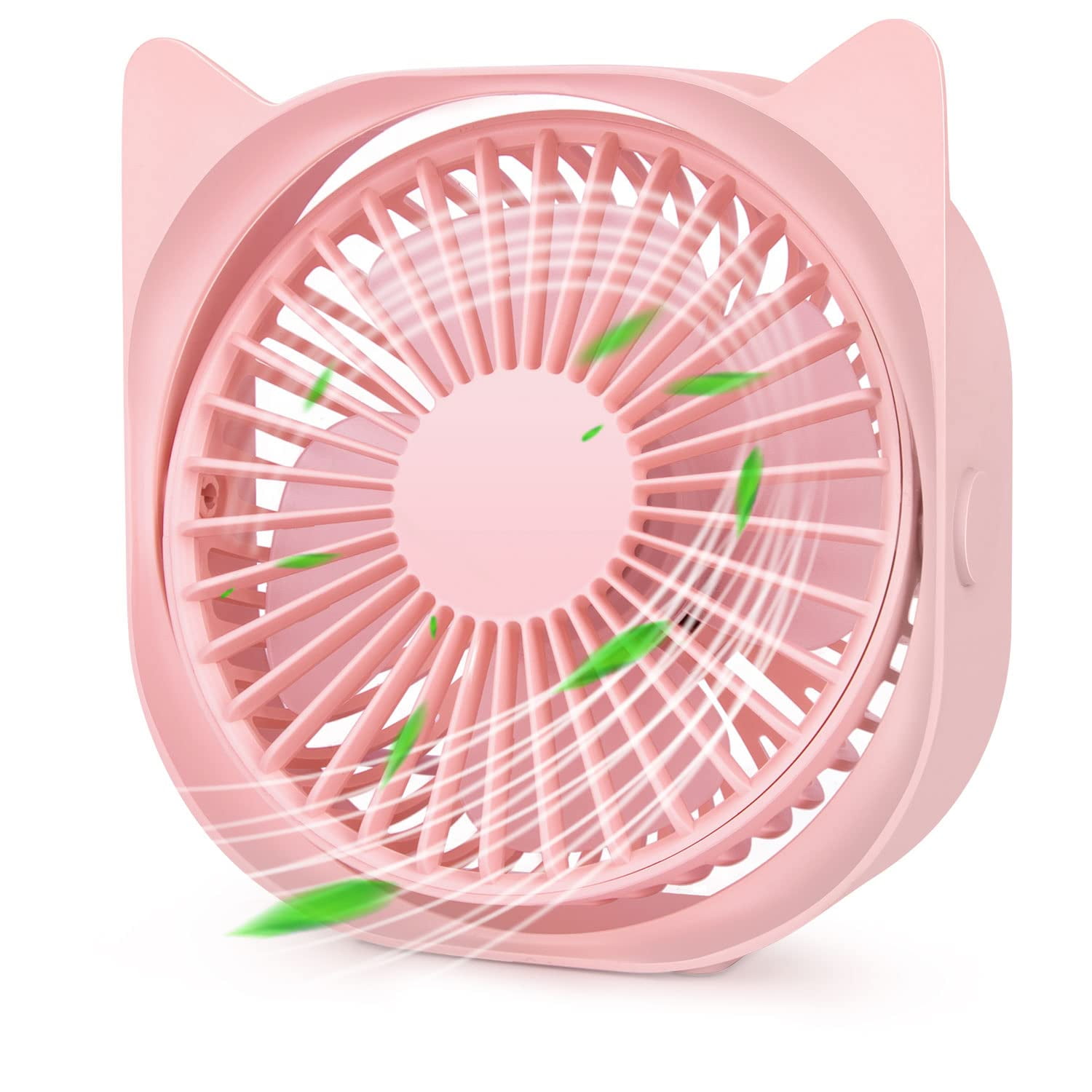 Ventilador de escritorio USB XCF color rosa con tres velocidades y ...
