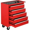 TUFFIOM Heavy Duty 5-Drawer Mobile Tool Chest, Lockable Storage ...