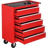 TUFFIOM Heavy Duty 5-Drawer Mobile Tool Chest, Lockable Storage ...