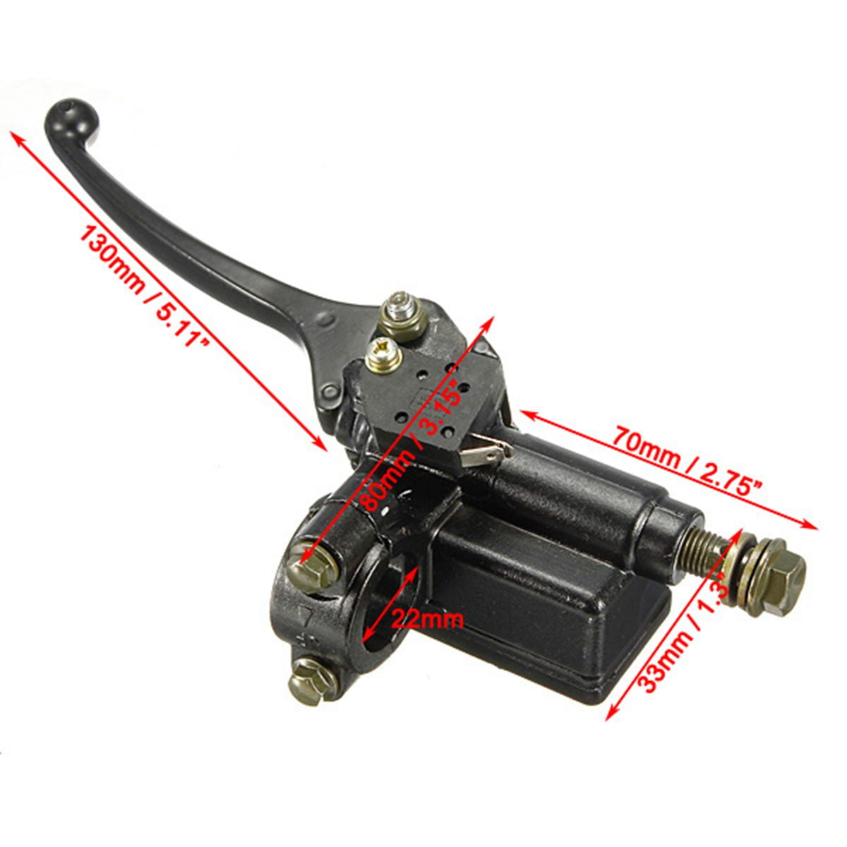 Motorcycle Right brakemaster Hydraulic Brake Master Lever Cylinder Pit ...