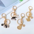 4 Pcs Cute Cat Piano Musical Note Keychains Music Symbol Key Rings ...