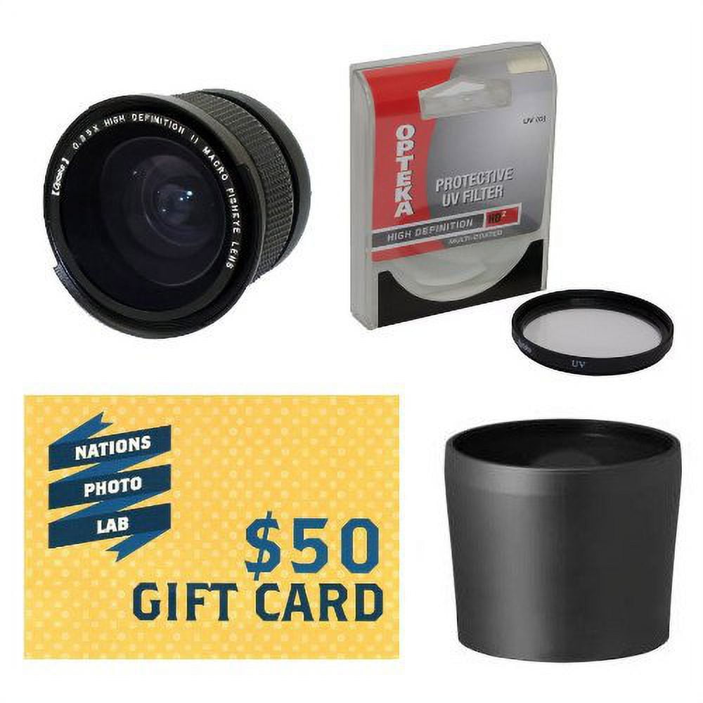 Opteka .35x High Definition II Super Wide Angle Panoramic Macro Fisheye ...