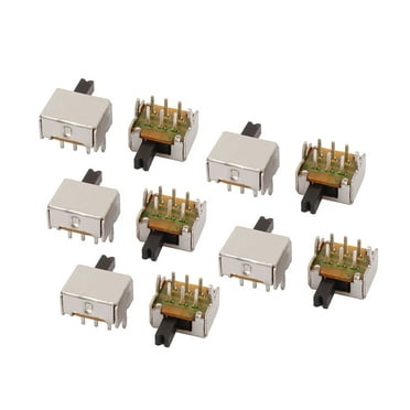 10Pcs 2 Position 3P SPDT Micro Slide Switch Latching Toy Switch 8mmx4mmx4mm - Walmart.com
