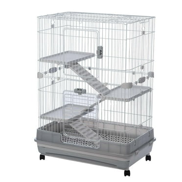 Stackable Rabbit Cage with Feeder Water Bottle Guinea Pig Ferret Bunny ...