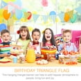 Pennant Hanging Flag 3 Sets Banner for Birthday Triangle Paper Flower ...
