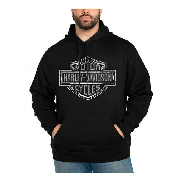 Harley-Davidson Men's Bar & Shield Pullover Fleece Hoodie, Black (L), Harley Davidson - Walmart.com