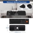 14.6 Inch Faucet Mat for Kitchen Sink Splash Guard - 6 Slope Water ...