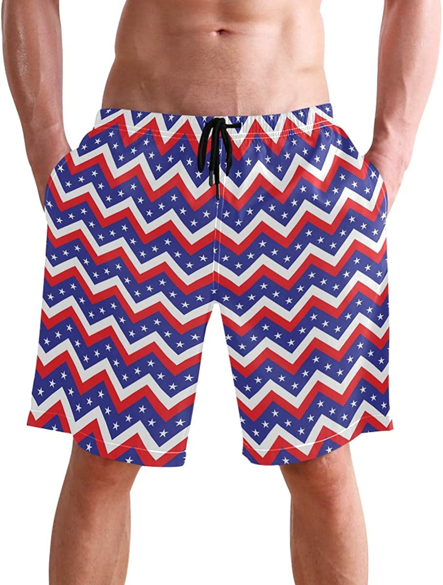 Men's Independence Day Beach Shorts Summer Swim Trunks Sports Running ...