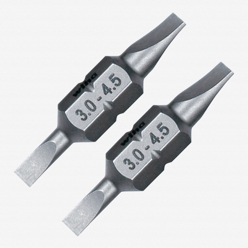 Wiha 77715 Slotted 3.0 + 4.5mm Double End Ultra Bits (2 Pack) - Walmart.com
