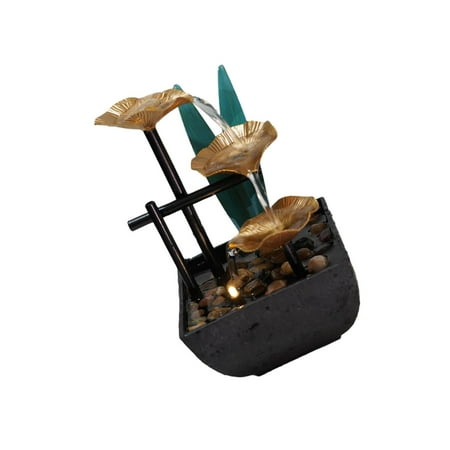 Relaxation Tabletop Water Fountain Indoor Flowing Mini Waterfall for ...